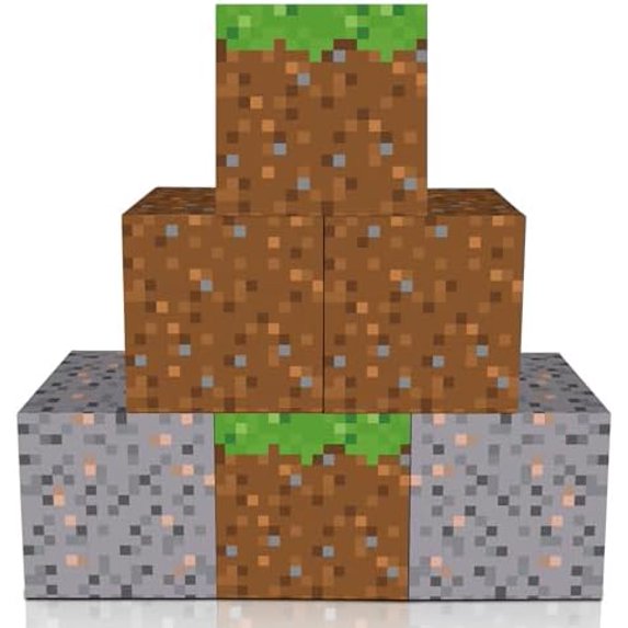 6 Pcs Large Pixel Gift Boxes 12 Inches Pixel Favor Treat Box Video Game ...