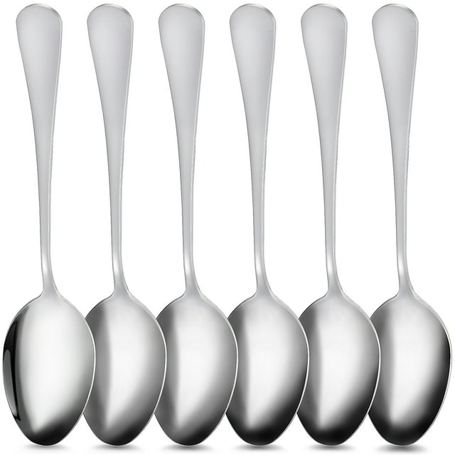 6 Pcs Large Slotted Spoon Dishes Pointed Food Spoons Soup Banquet ...