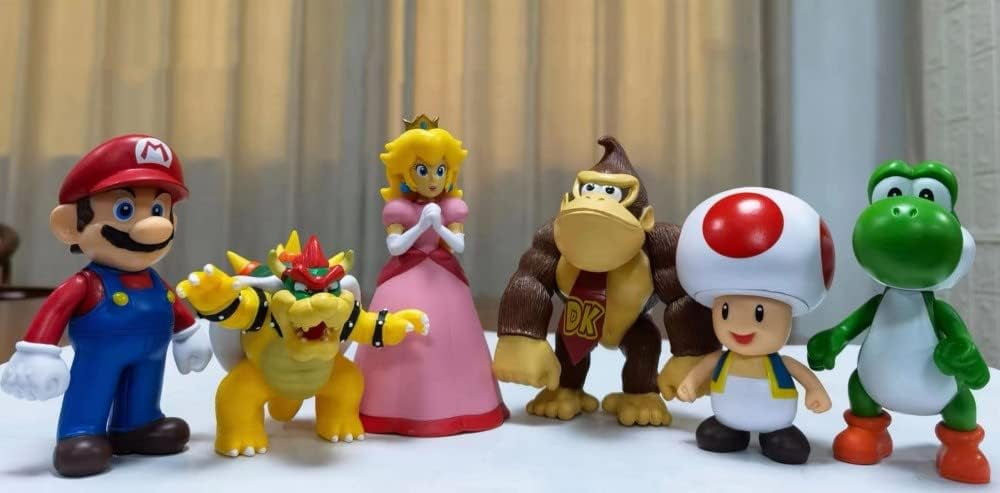 6 Pcs Latest Version Mario Toys - Mario Toys Action Figures, Mario ...