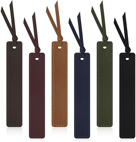 6 Pcs Leather Bookmark with Tassel, Classic Style Bookmark, 0.05 Inches ...