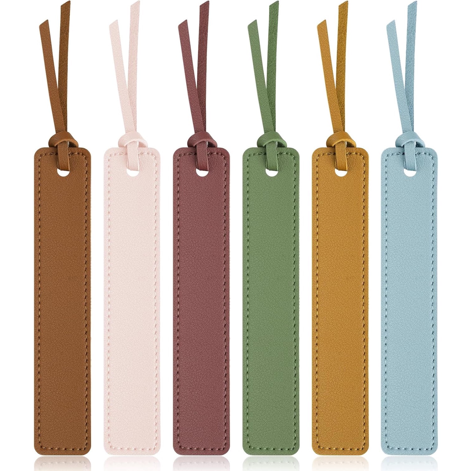 6 Pcs Leather Bookmarks, Classic Style Bookmark for Women Girls ...
