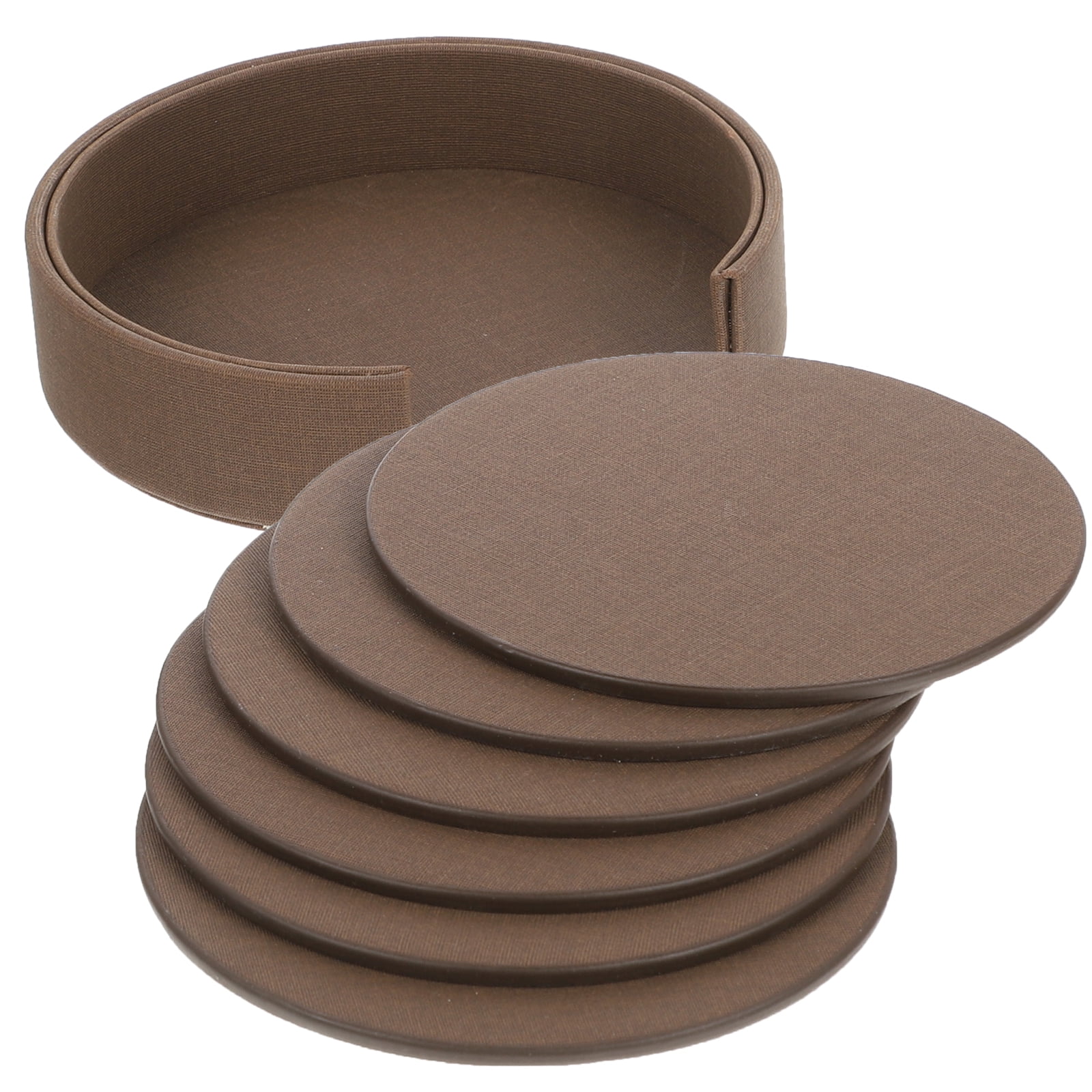 6 Pcs Leather Coaster Tumblers Pads Bottle Mats for Home Cup Placemats ...