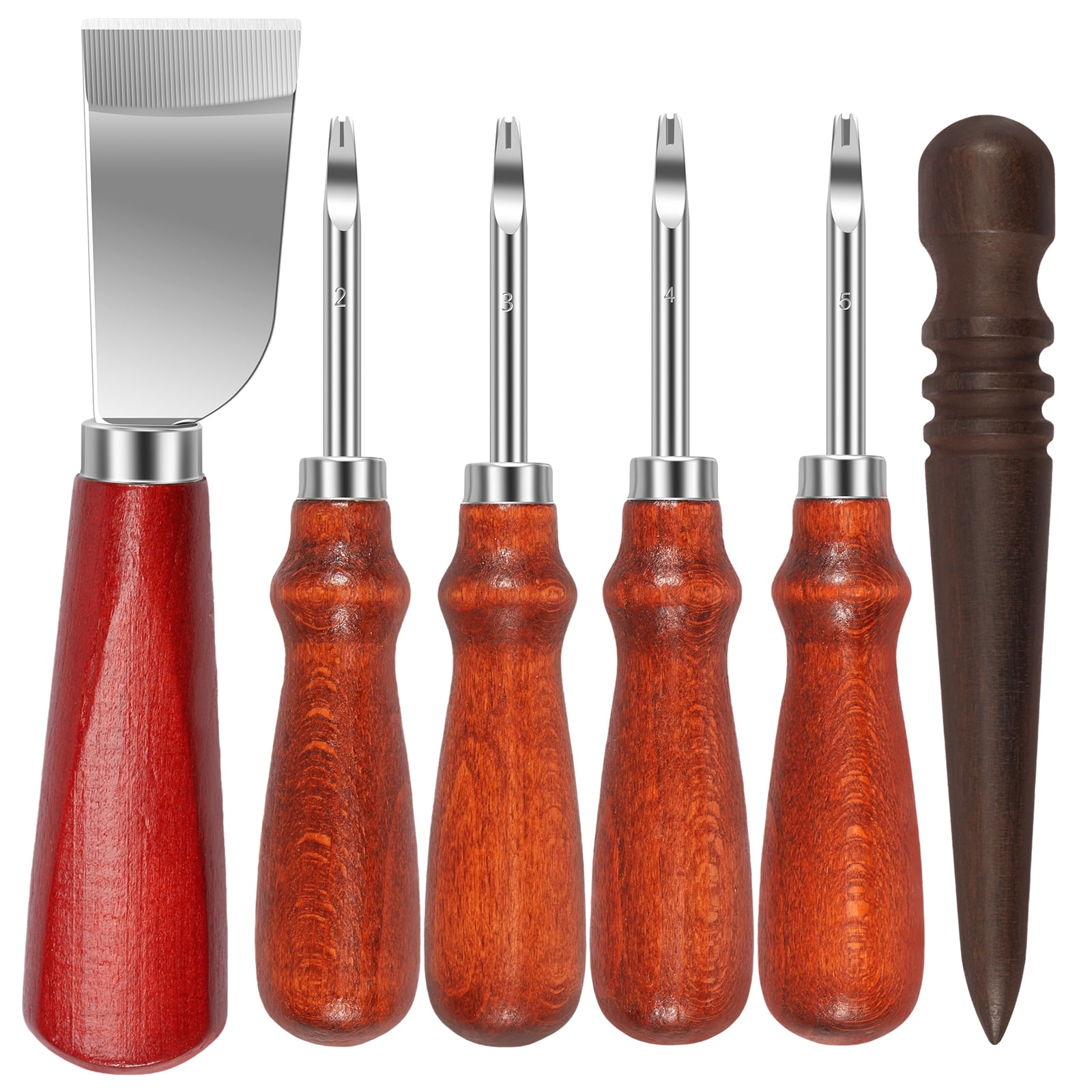 6 Pcs Leather Cutter Set Practical Leather Cutting Tool Set Including 4 ...