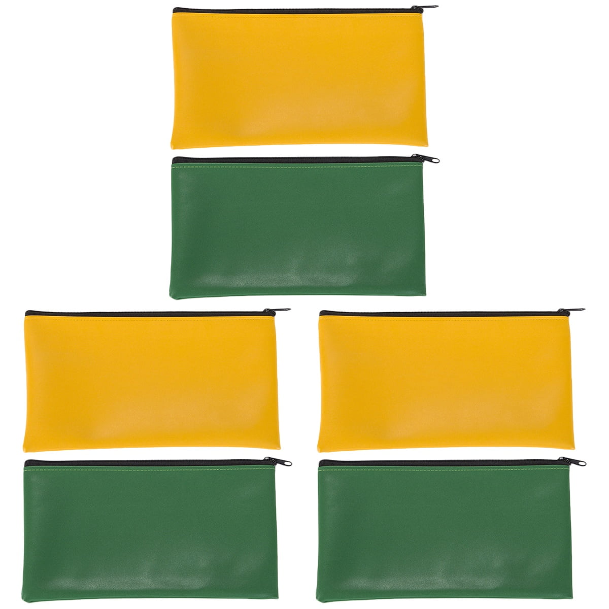 6 Pcs Leather Document Bags Zipper File Bags Office File Holder Leather ...