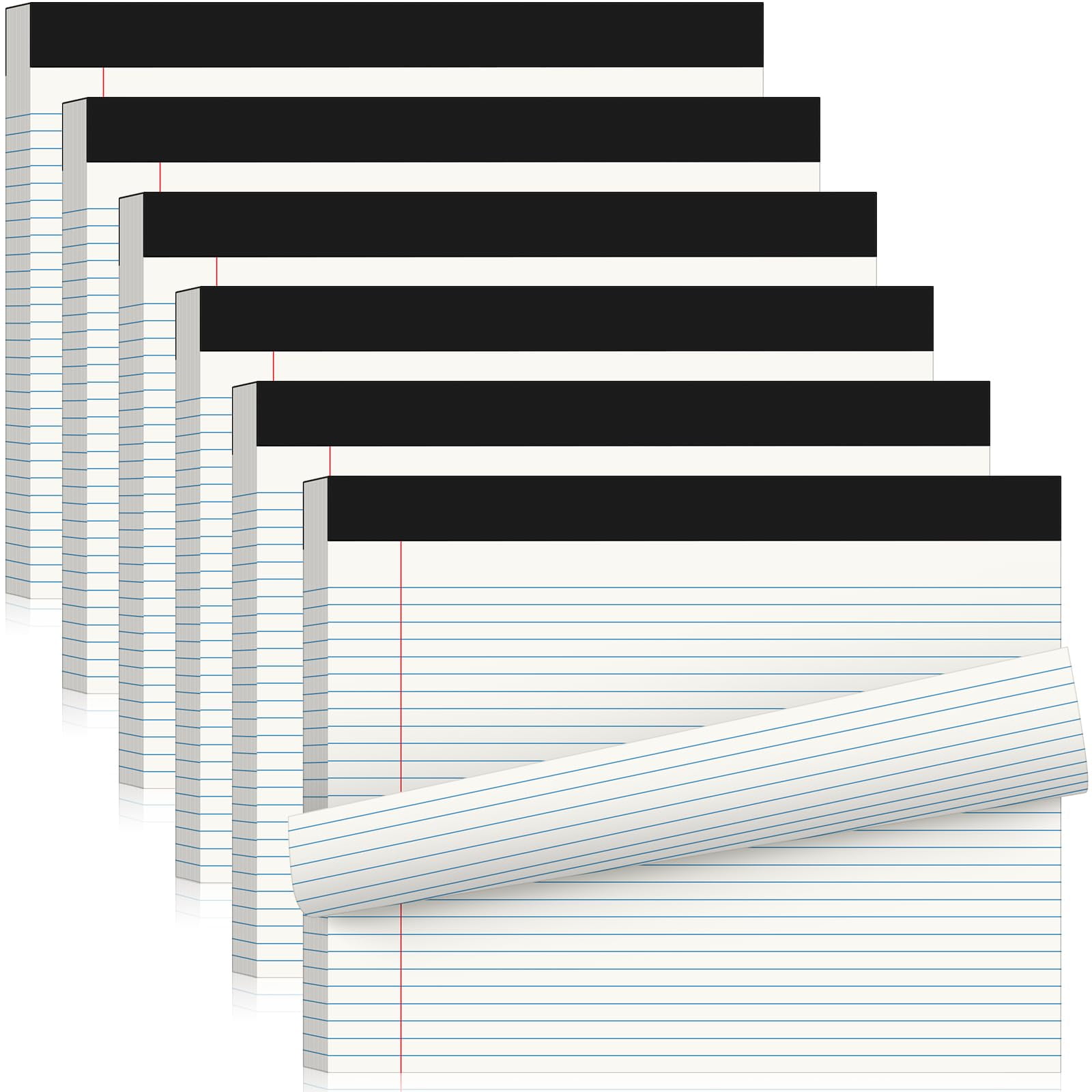 6 Pcs Legal Pads Landscape Pad College Ruled 50 Sheets Pad Assorted ...