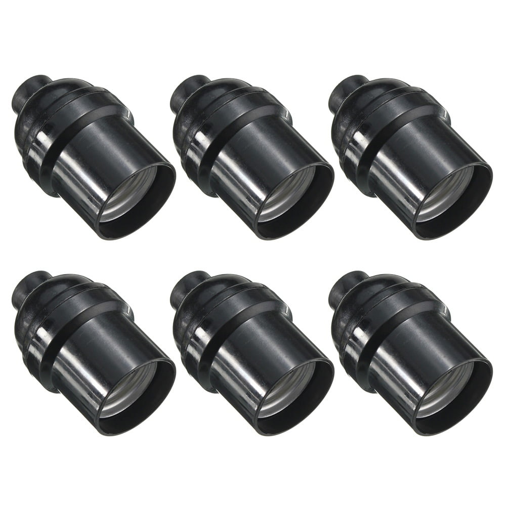 6 Pcs Light Base E27 Screw Lamp Holder Lamp Holder Adapter Black ...
