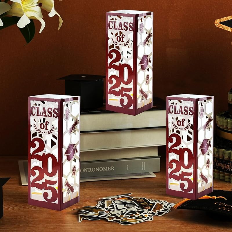 6 Pcs Light Up Graduation Centerpieces- Class of 2025 Graduation ...