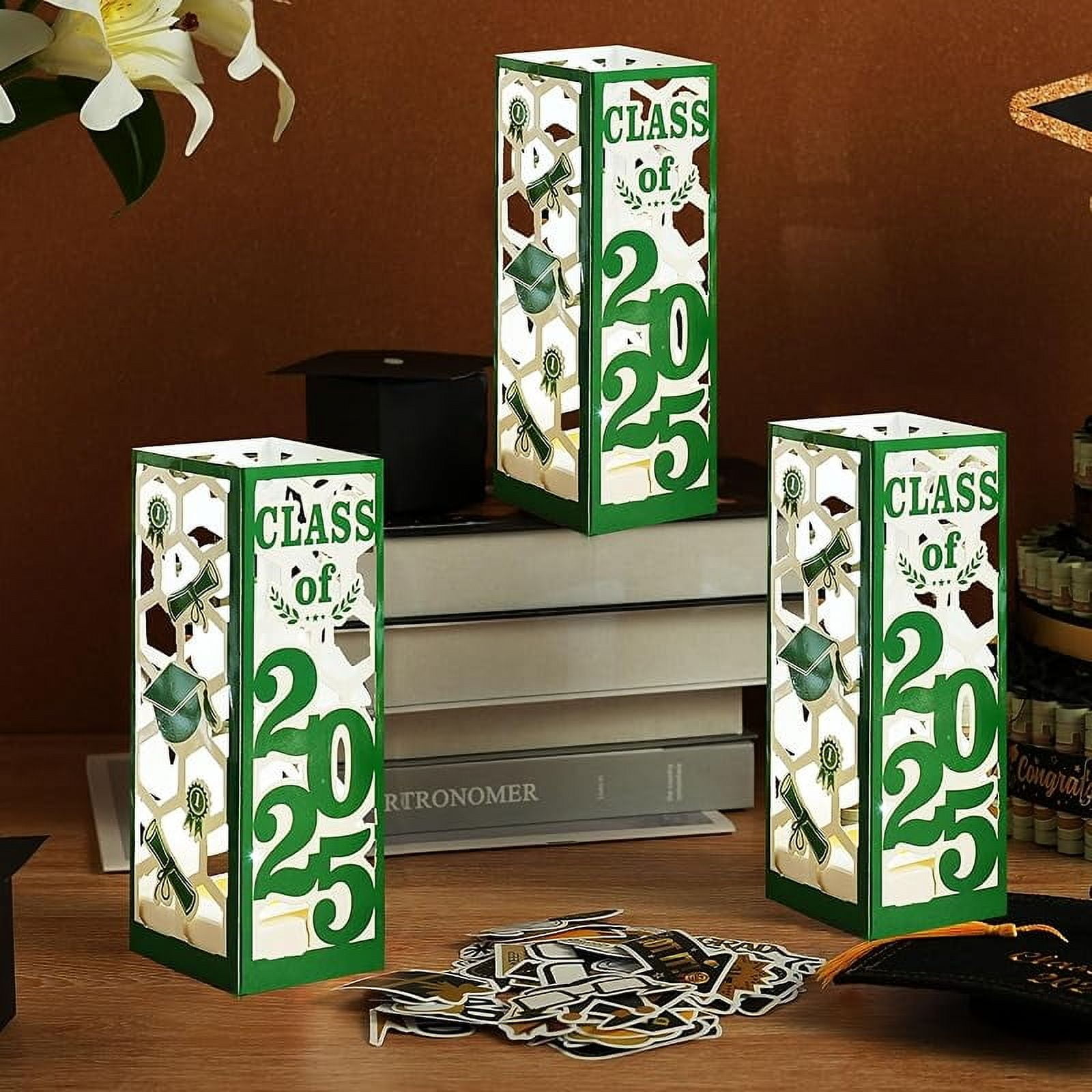 6 Pcs Light Up Graduation Centerpieces- Class of 2025 Graduation ...