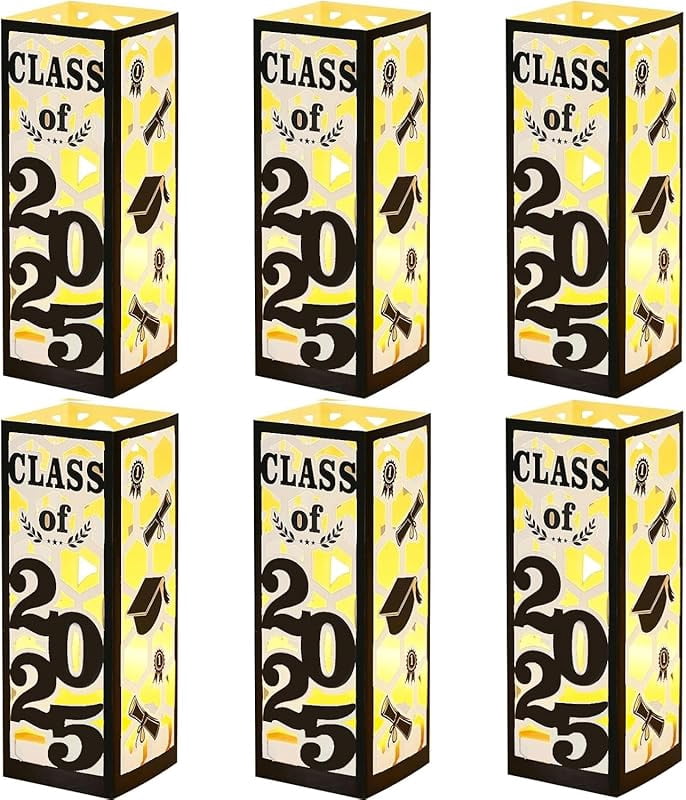 6 Pcs Light Up Graduation Centerpieces- Class of 2025 Graduation ...