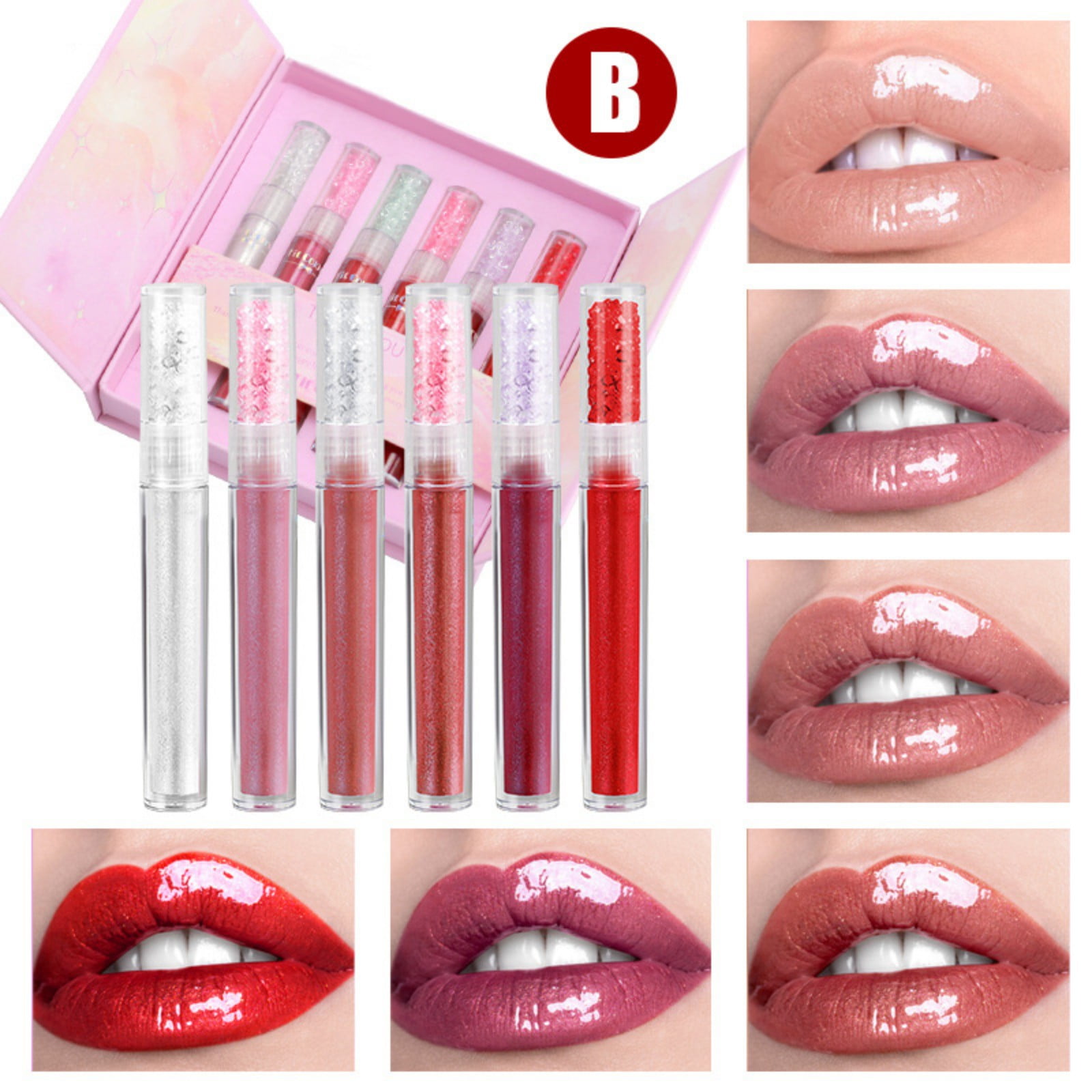 6 Pcs Lip Oil Light Lip Gloss Set Moisturizing Hydrating Lip Oil Lip ...
