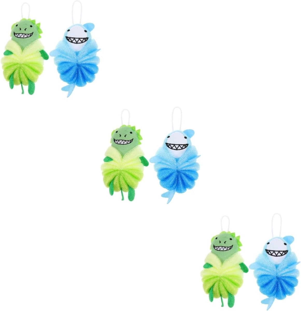 6 Pcs Loofah Bath Scrunchies Loofah Shower Sponge Bath Mesh Pouf Mesh ...