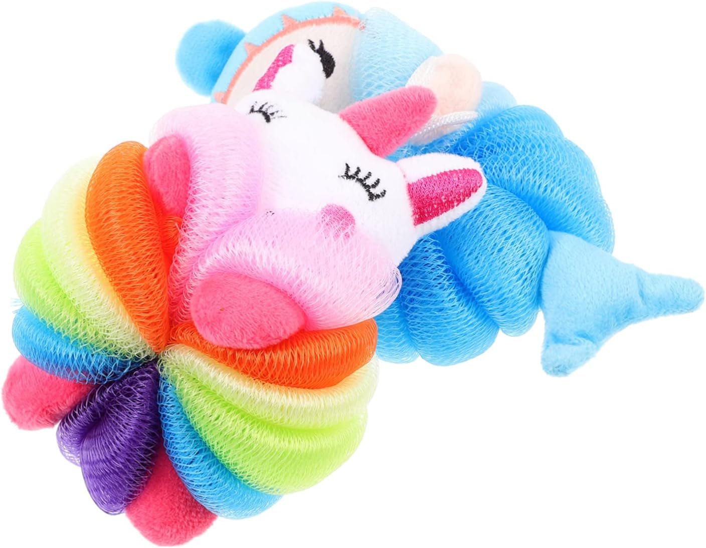 6 Pcs Loofah Shower Sponge Cute Shower Loofah Bath Mesh Pouf Bath ...