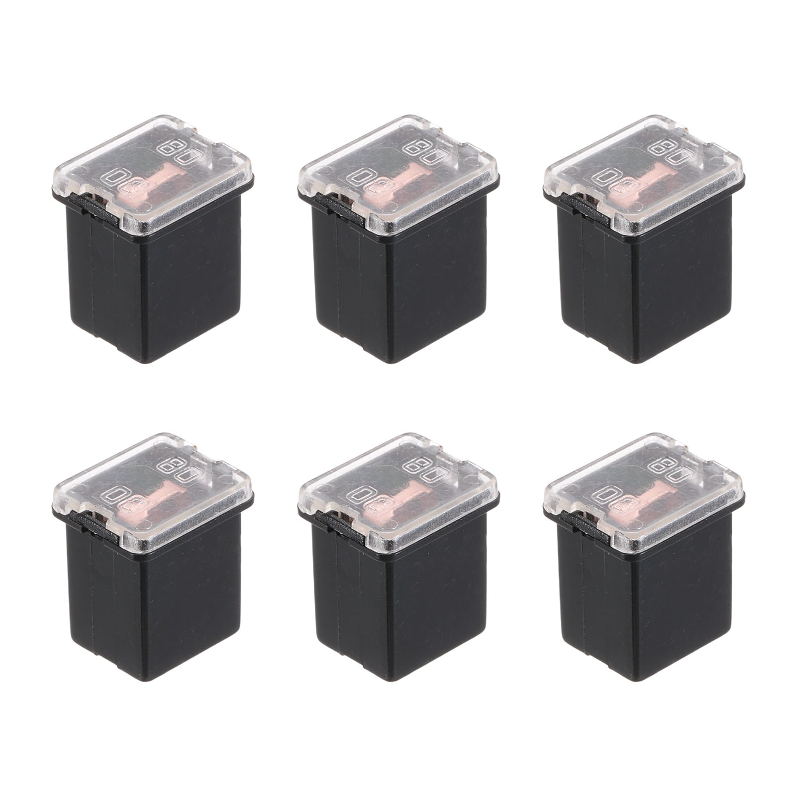 6 Pcs Low profile Car Fuses,32V DC 80A Box Shaped Cartridge Fuse ...