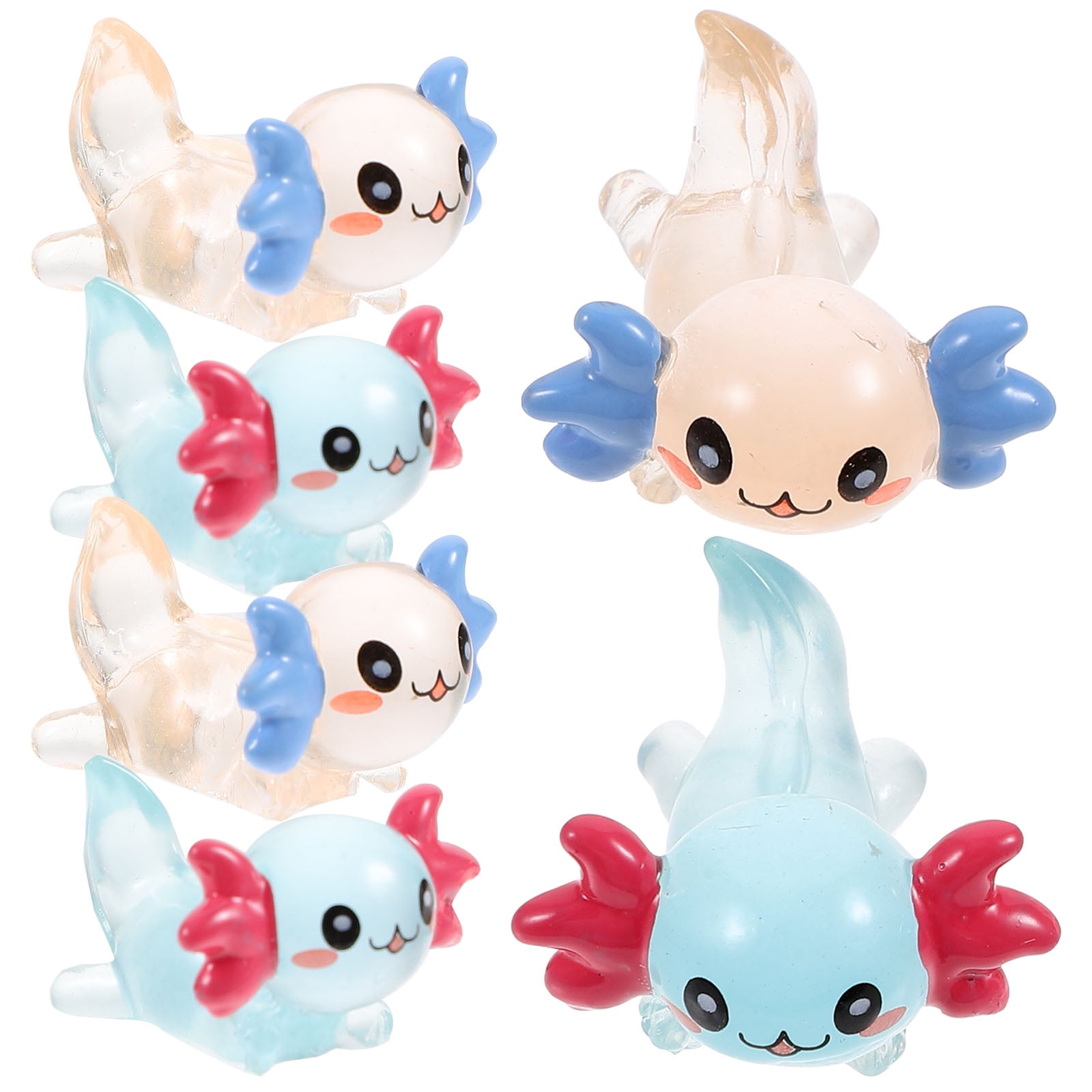 6 Pcs Hexagonal Dragon Ornaments Models Miniature Glow in The Dark ...