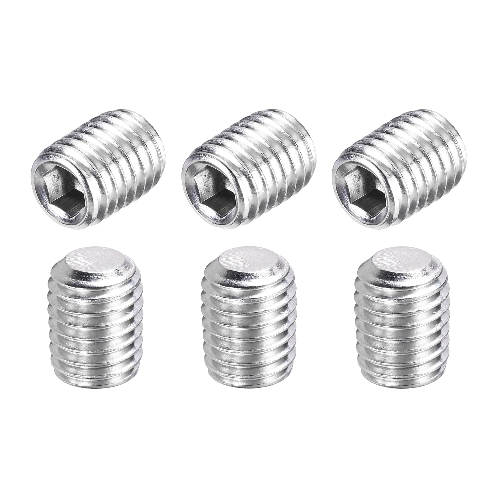 6 Pcs M12-1.75 x 16mm Grub Screws, 304 Stainless Steel Cup Point Allen ...