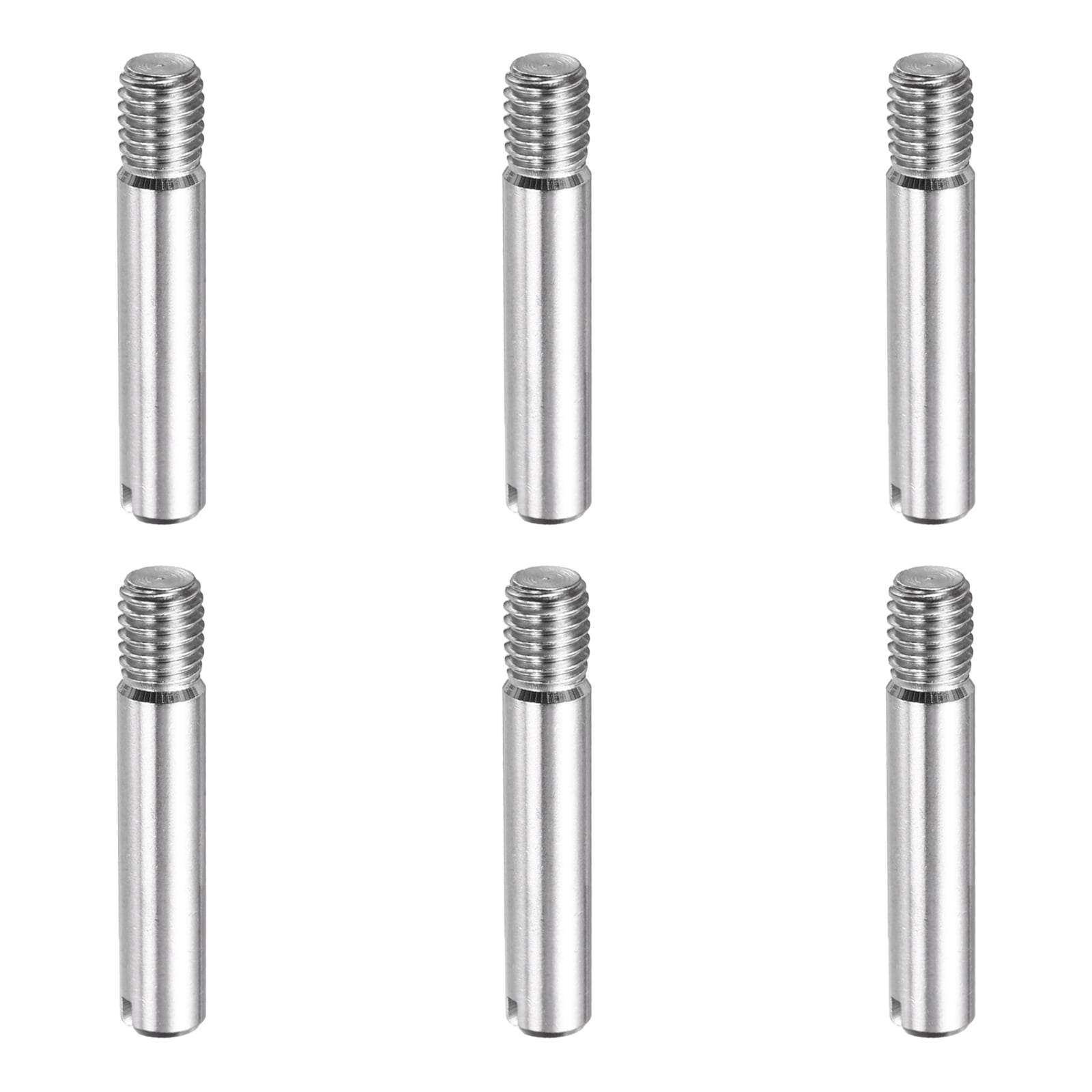 6 Pcs M5 x 25mm Slotted Cylindrical Pins, 304 Stainless Steel External Thread Locating Parallel ...