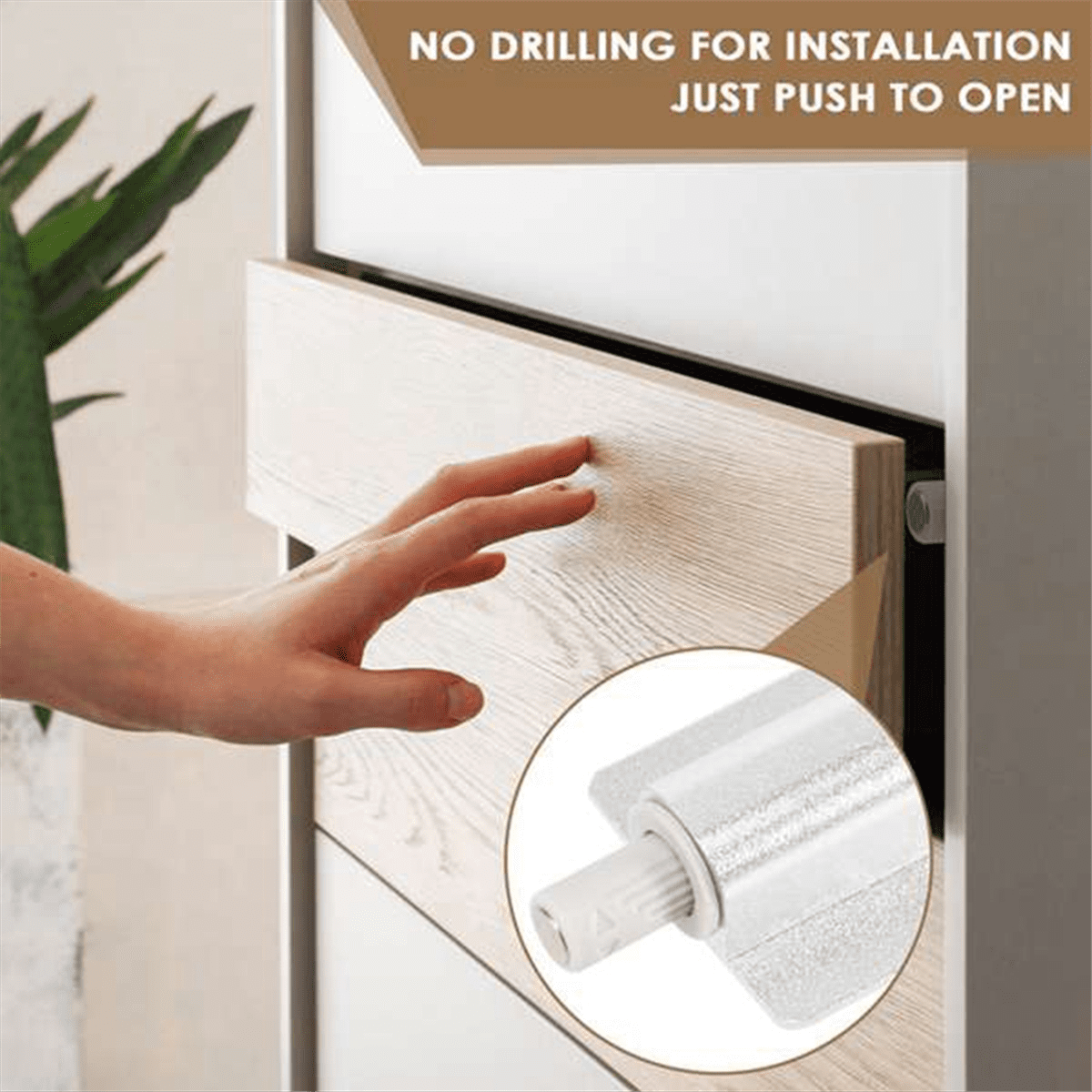 6 Pcs Magnetic Push Latch Catch for Cabinet Door, Push to Open Door ...