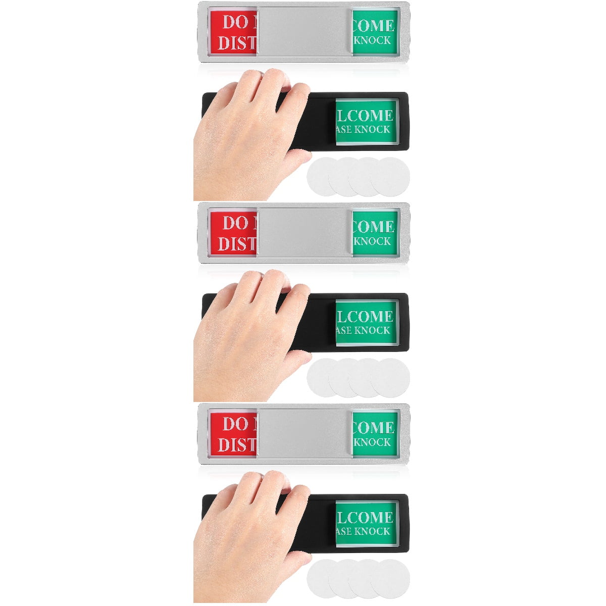 MERRYHAPY Magnetic Privacy Slider Sign with Aluminum Frame and Rubber ...