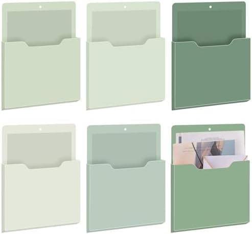 6 Pcs Magnetic Wall File Organizer Magnetic Wall File Holder ...