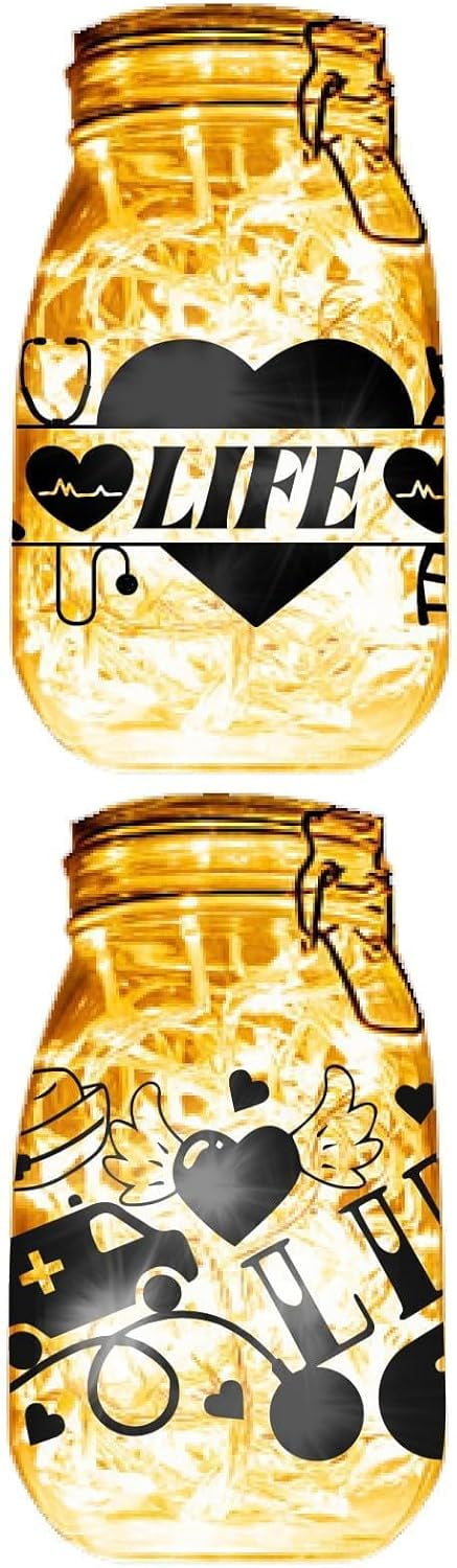 6 Pcs Mason Jar Decor Jar Decoration Silhouettes Decals Scrapbooking ...