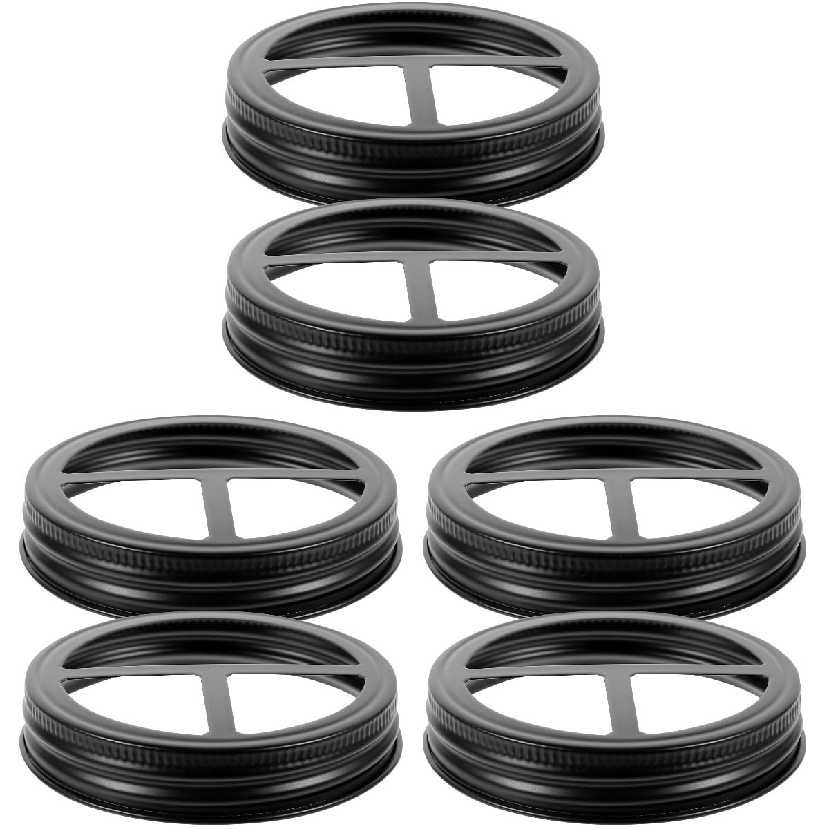 6 Pcs Mason Jar Toothbrush Holder Replacement Rings Split-Type Lids ...