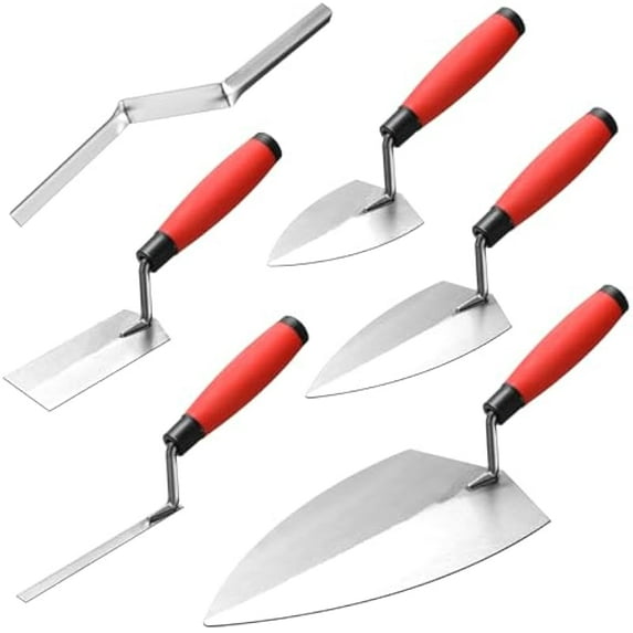 6 Pcs Masonry Hand Tool Set with Ergonomic Handle, Including Pointing ...