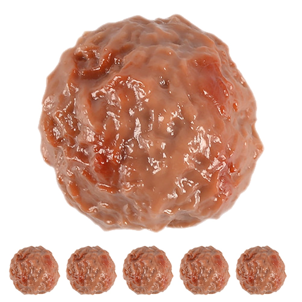 6 Pcs Meatball Press Simulated Beef Props PVC Material Realistic ...
