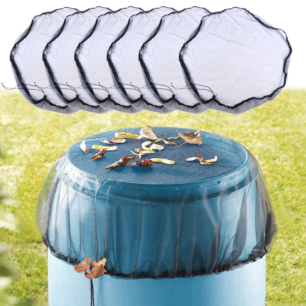 6 Pcs Mesh Cover for Rain Barrels - Rain Barrel Net Cover with ...