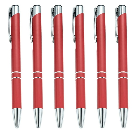 6 Pcs Retractable Ballpoint Pen 1.0mm Writing Pen Metal Ballpoint Pen ...