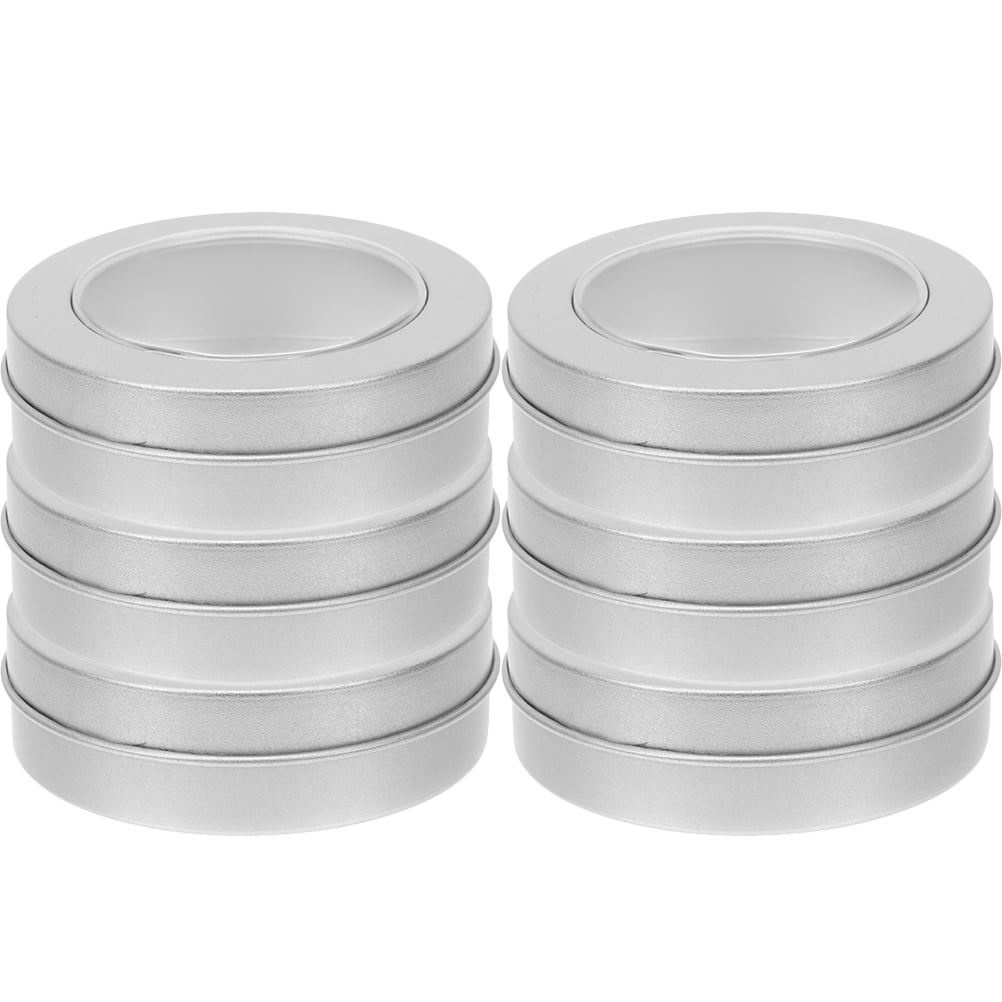 6 Pcs Metal Container with Lid Decor Lip Balm Tin Case Coffee Round ...