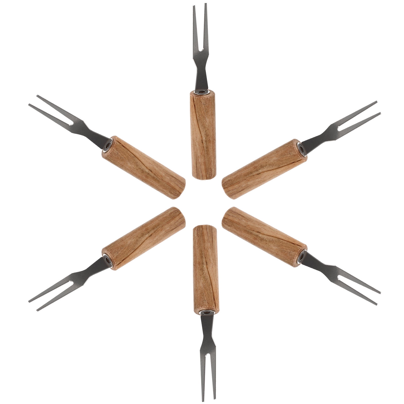 6 Pcs Metal Corn Holder Outdoor Bbq Fork Barbecue Shrimp Skewers ...