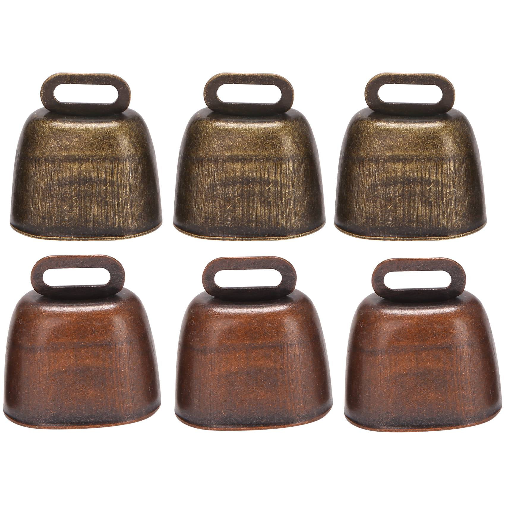 6 Pcs Metal Cow Bell, Cowbell Retro Bell for Horse Sheep Grazing Copper ...