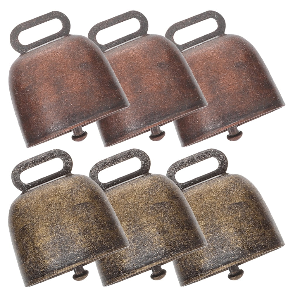 6 Pcs Metal Cowbell Animal Small Cowbell Vintage Cow Bells Vintage Bell ...