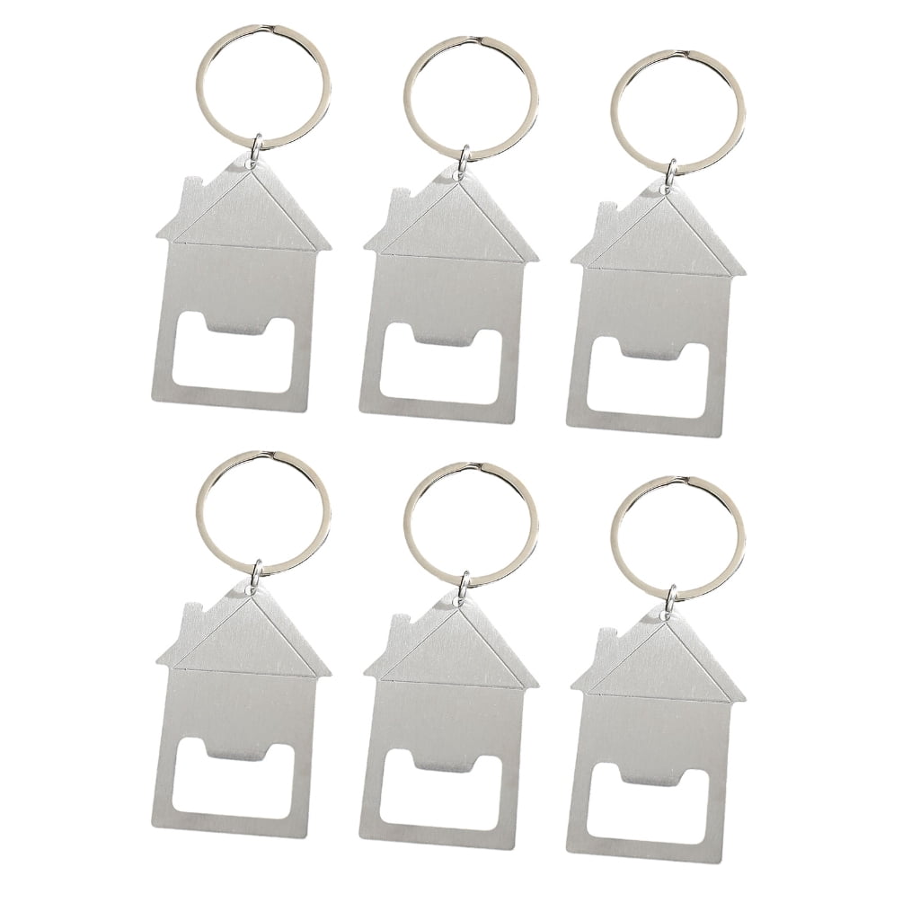 6 Pcs Metal Key Rings with House Small Key Rings Car Keyrings Key ...