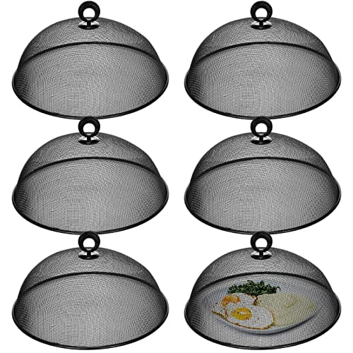6 Pcs Metal Mesh Food Cover Outdoor Mesh Food Tents Dome Screen Plate ...