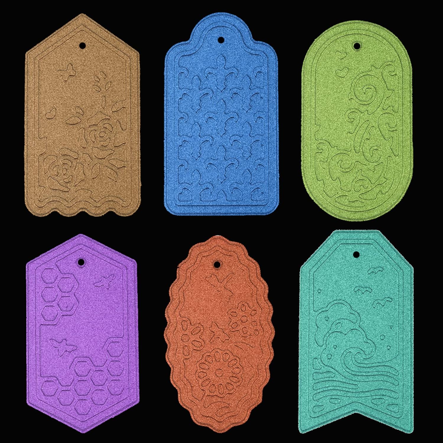 6 Pcs Metal Tag Cutting Dies and Embossing Folders Template - Walmart.com