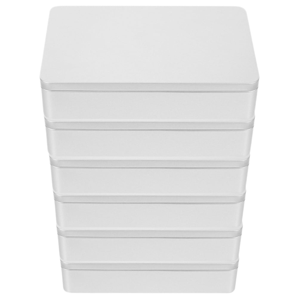 6 Pcs Metal Tin Box Storage Craft Organizer Tiny Containers with Lids ...