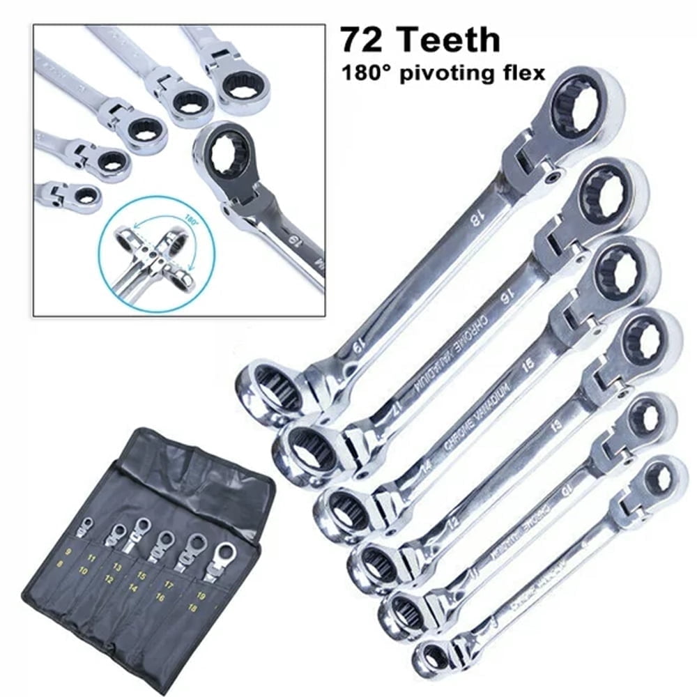 Double Box End Ratcheting Wrench Set