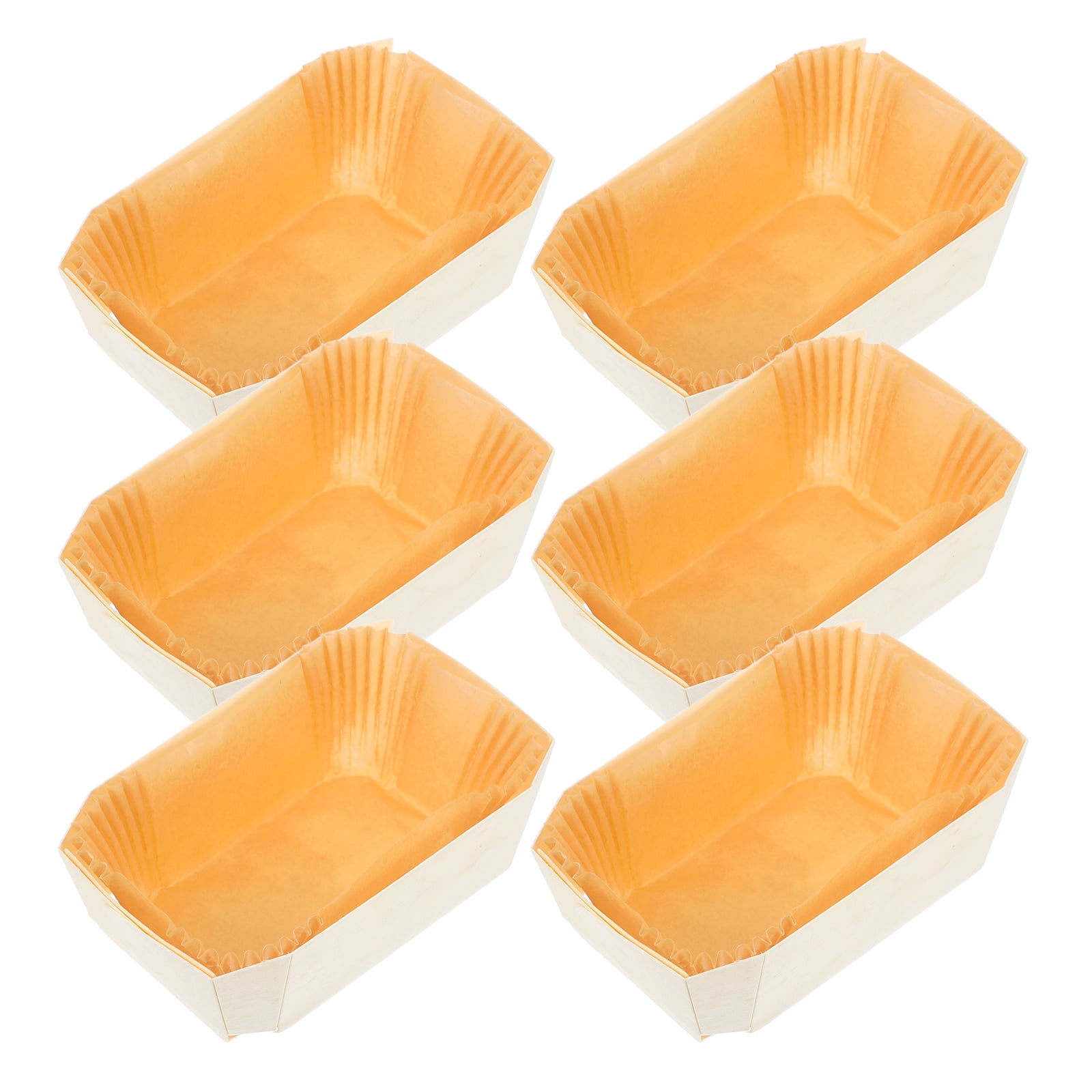 6 Pcs Mini Baking Dish Loaf Paper Pan Toast Box Mold for Bread ...