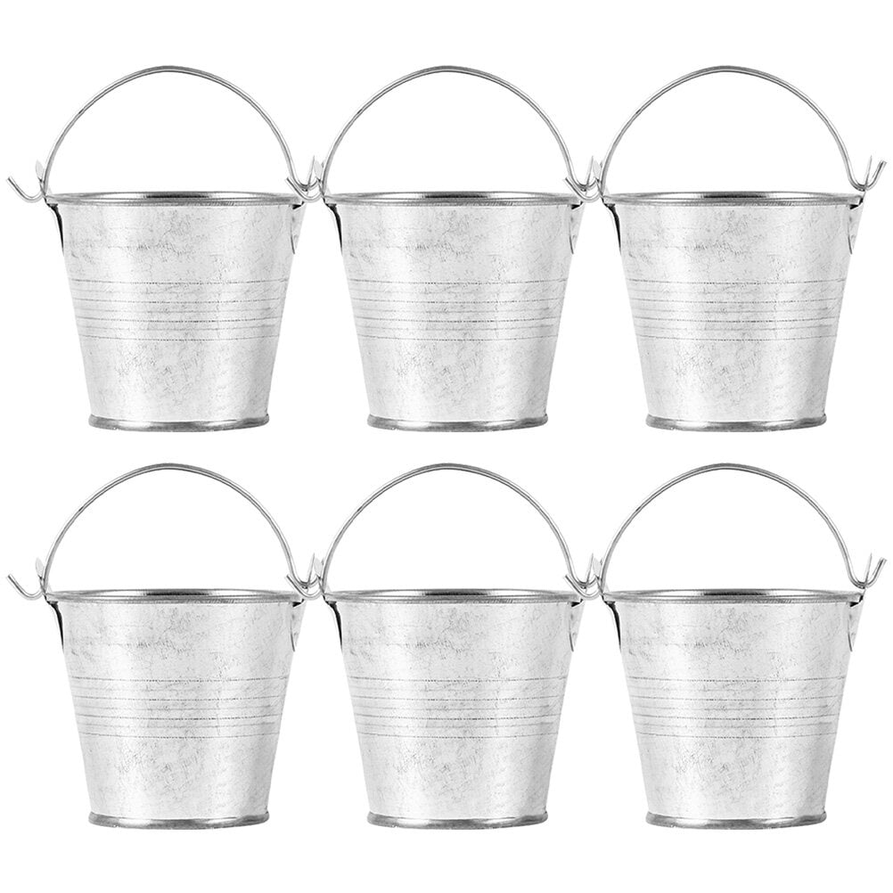 6 Pcs Mini Bucket Decor Party Favors Holder Bucket Flowerpots Flower ...