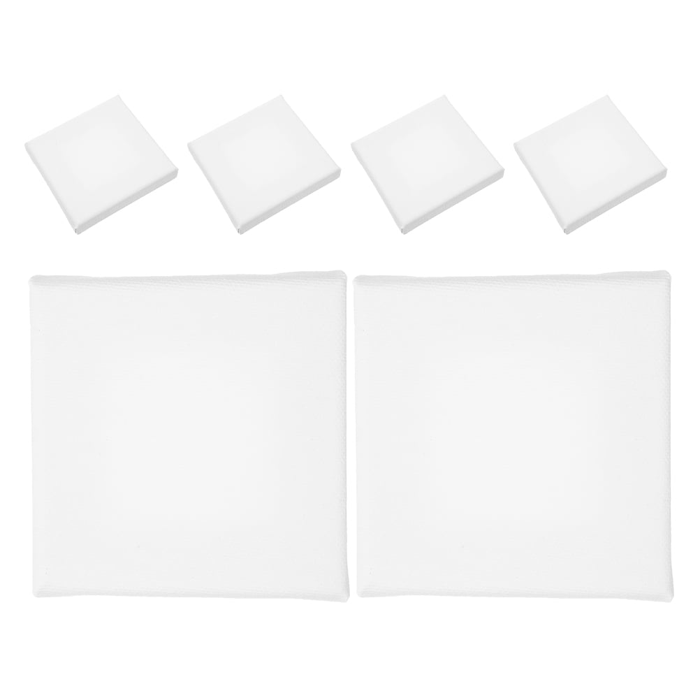 6 Pcs Mini Canvas Painting Board Small Canvases Child White - Walmart.com