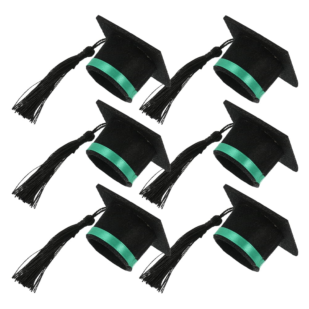 6 Pcs Mini Doctor Hat Caps Funny Wine Stopper Mini Graduation Cap Mini ...