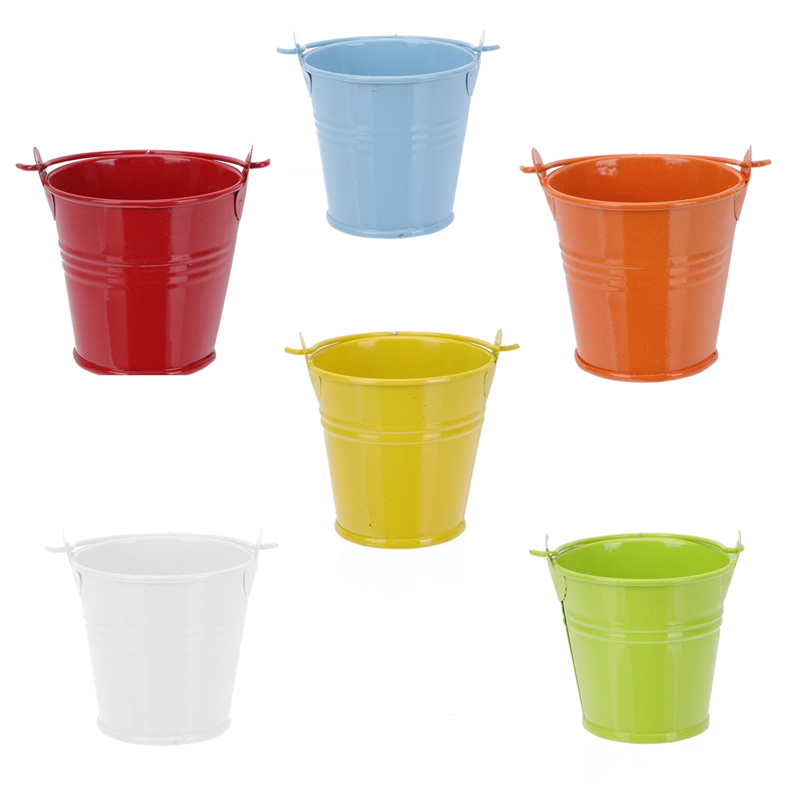 6 Pcs Mini Flower Pots Kids Small Mini Bucket Stylish Flower Pot Child ...