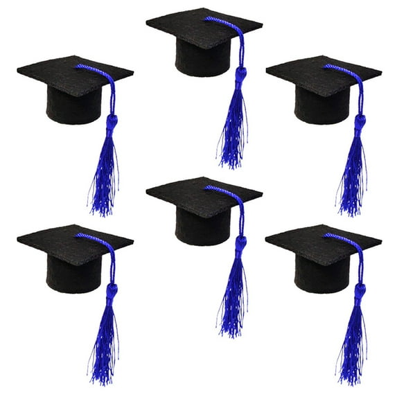 FENGGUIQU Black Mini Graduation Cap Ornaments Classic Design Party ...