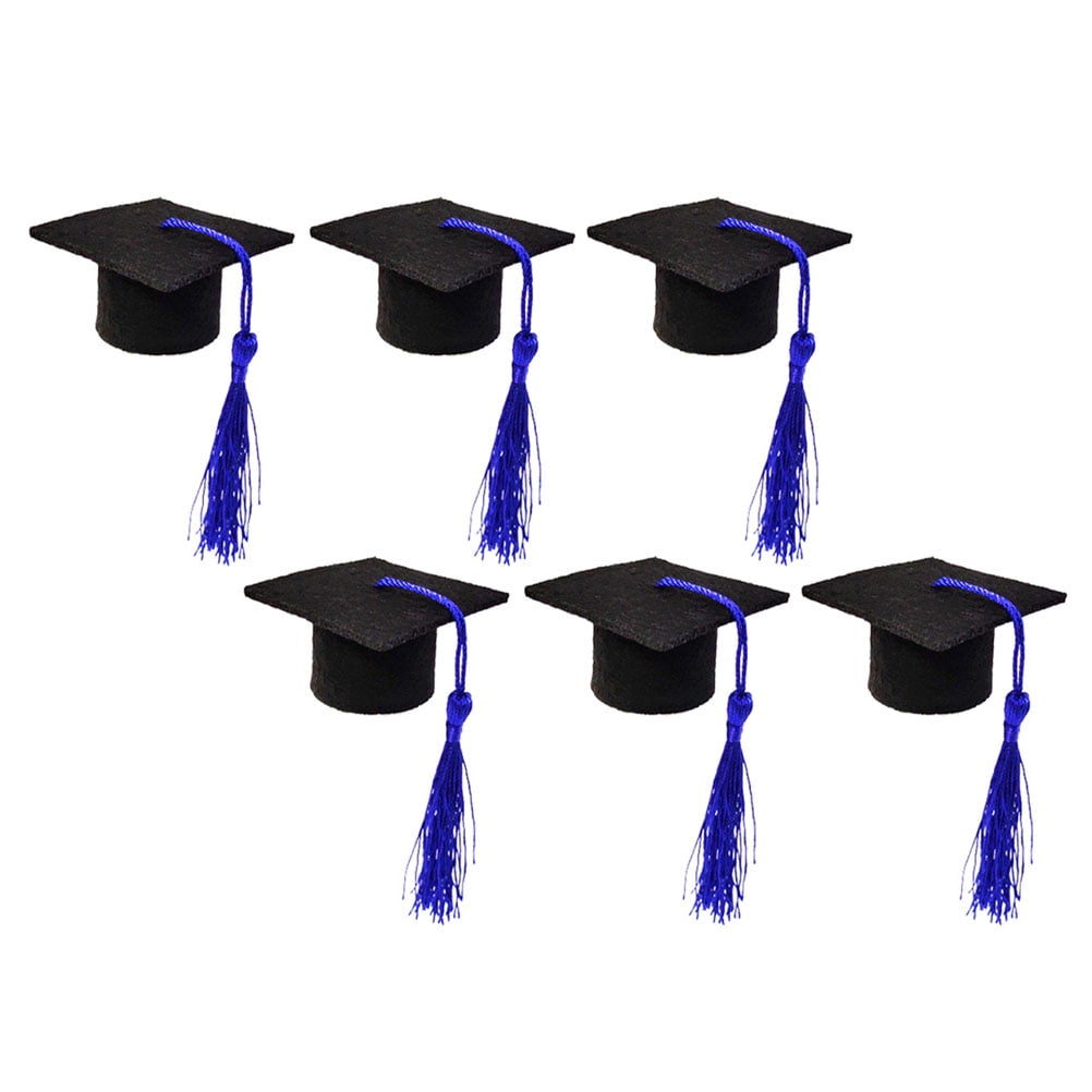6 Pcs Mini Graduation Cap Party Supplies Wine Bottle Cover Tiny Hats ...