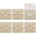 6 Pcs Mini Jewelry Pouch, 8 Inch PU Leather Small Bags Soft Package ...