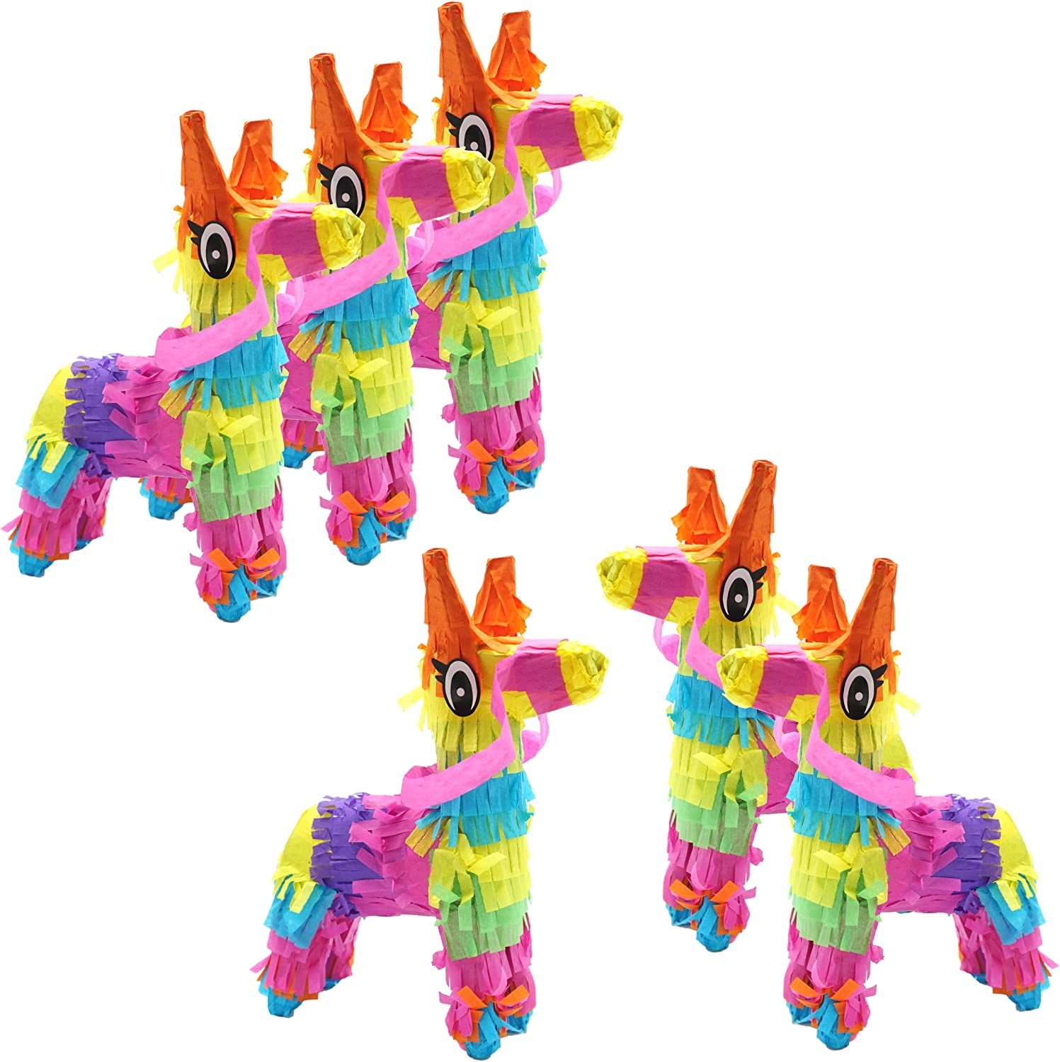 6 Pcs Mini Pinata 4x7" - Fiesta Party Decorations, Mexican Cinco de ...