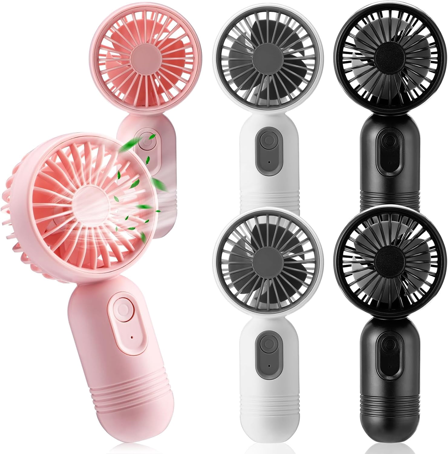 6 Pcs Mini Portable Fan Bulk Cute Handheld Lightweight Small Little ...