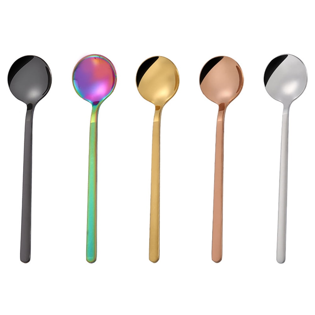 6 Pcs Mini Scoops Stirring Spoon Kitchen Spoons Honey Coffee Long ...