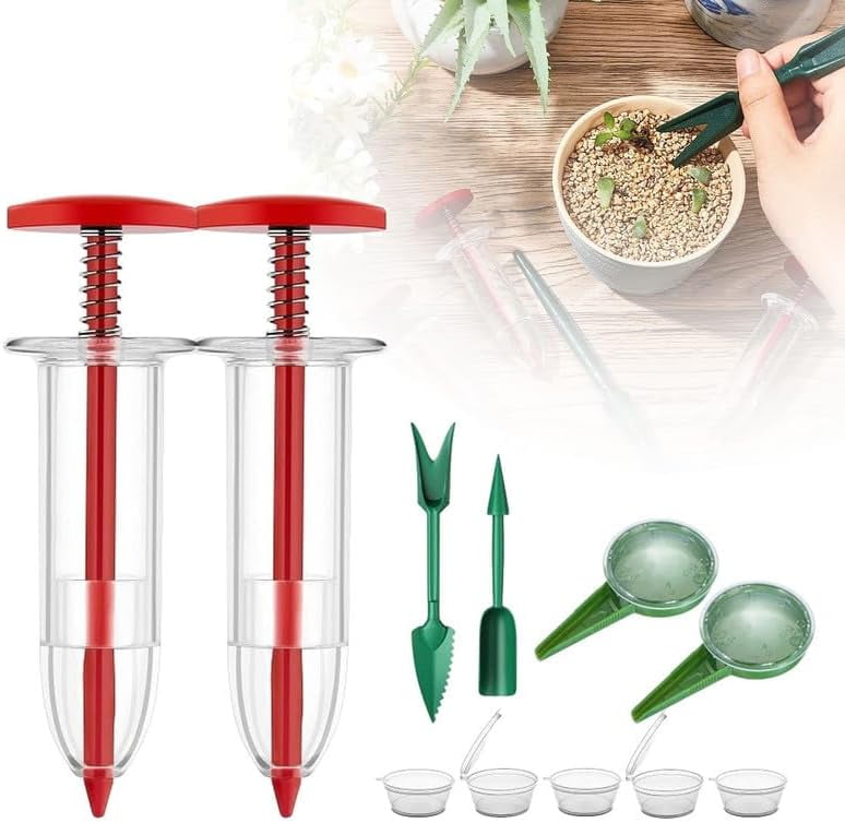 6 Pcs Mini Seed Spreader, 2024 New Manual Seedling Tray Seeder, Mini ...